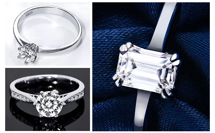 Shop Our Collection of White Gold Plated S925 Silver Rings