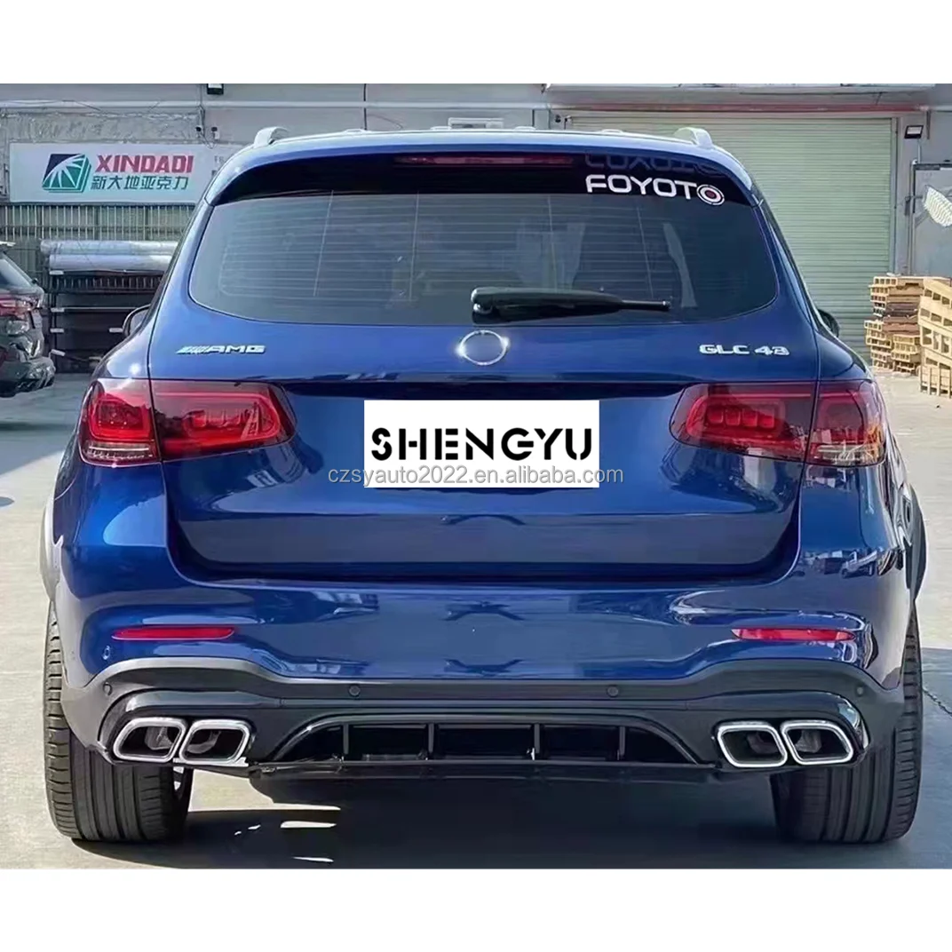 Body Kit Include Front Bumper Assembly Rear Lip Exhaust For Mercedes Benz Glc Class X253/c253 20 ...