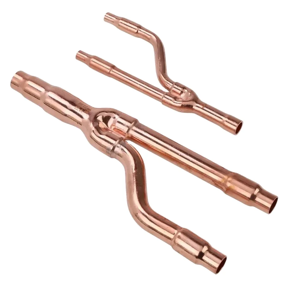 Copper Fittings Splitter - Precision Y-Branch Pipe Joint