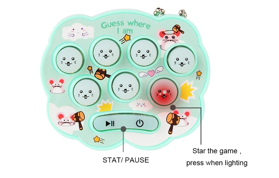 Mini Hamster Memory Game Toy Keychain - Educational Fun