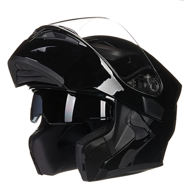 Flip up Motorcycle Helmet - Dual Lens System Racing Helmet