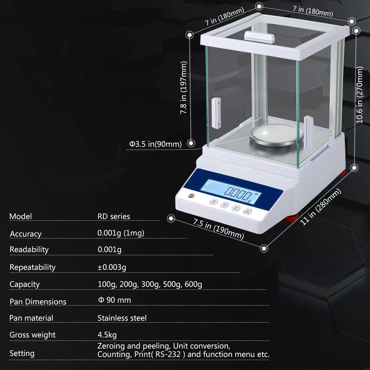 Veidt Weighing Mt Series Load Cell Lcd Digital Precision Scale ...