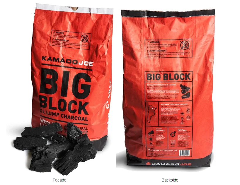 4kg 5kg 11lbs Kraft Paper Bag for Hardwood Lump Charcoal Paper Bag Coal ...