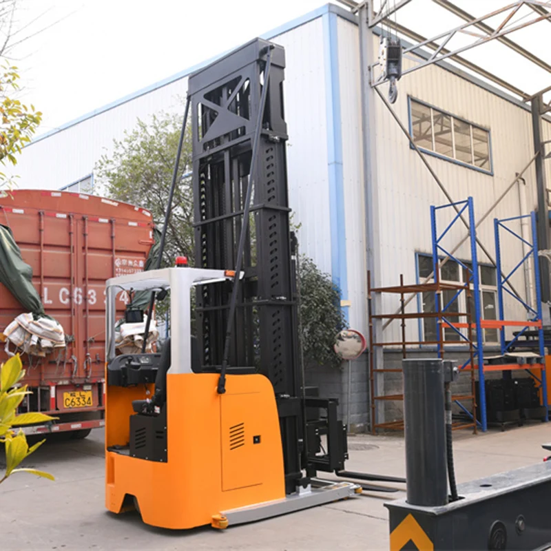 1500kg 10000mm 3 Ways Pallet Stacker Reach Truck Vna Forklift For ...