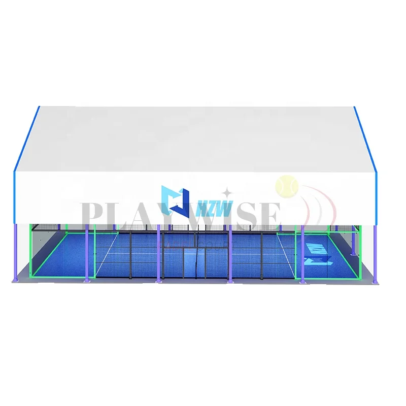 Outdoor Padel Tennis Court Panoramic Padel Court With Roof Cover Padel ...