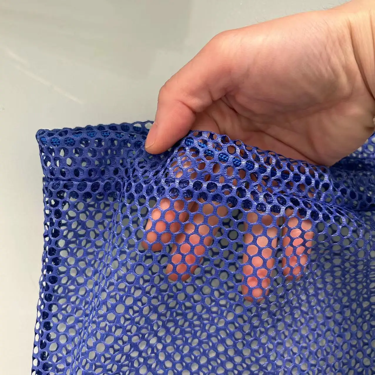 Reusable Durable Mesh Laundry Bag With Black Logo Black Zipper Foldable ...