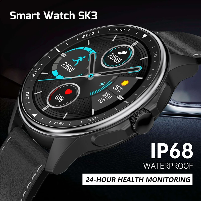 New Arrival Sk3 Ip68 Smartwatch Waterproof Sport Pedometer Fitness ...