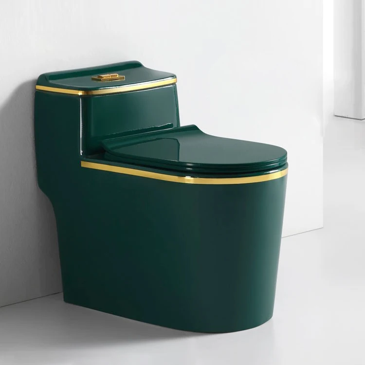 Modern Luxury Green Color Water Closet Ceramic Commode Toilet Bowl ...