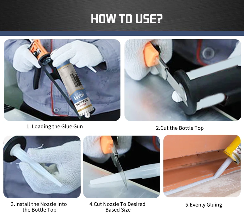 Ms Sealant All Purpose Good Uv Resistance White Grey Black Modified Silane Ms Hybrid Polymer ...