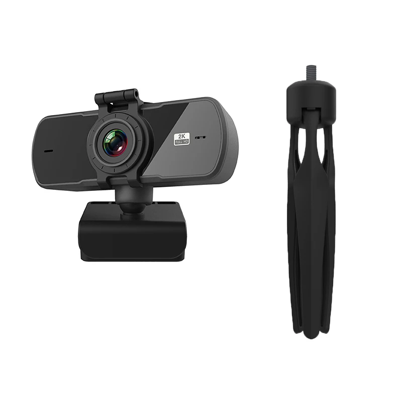 Pc-c5 Usb Computer Camera 2k 4m Pixels Webcam With Privacy Cover Tripod ...