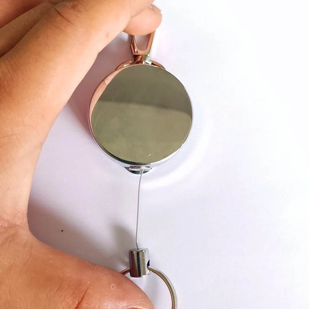 Resilience Steel Wire Rope Elastic Keychain Recoil Sporty Retractable ...