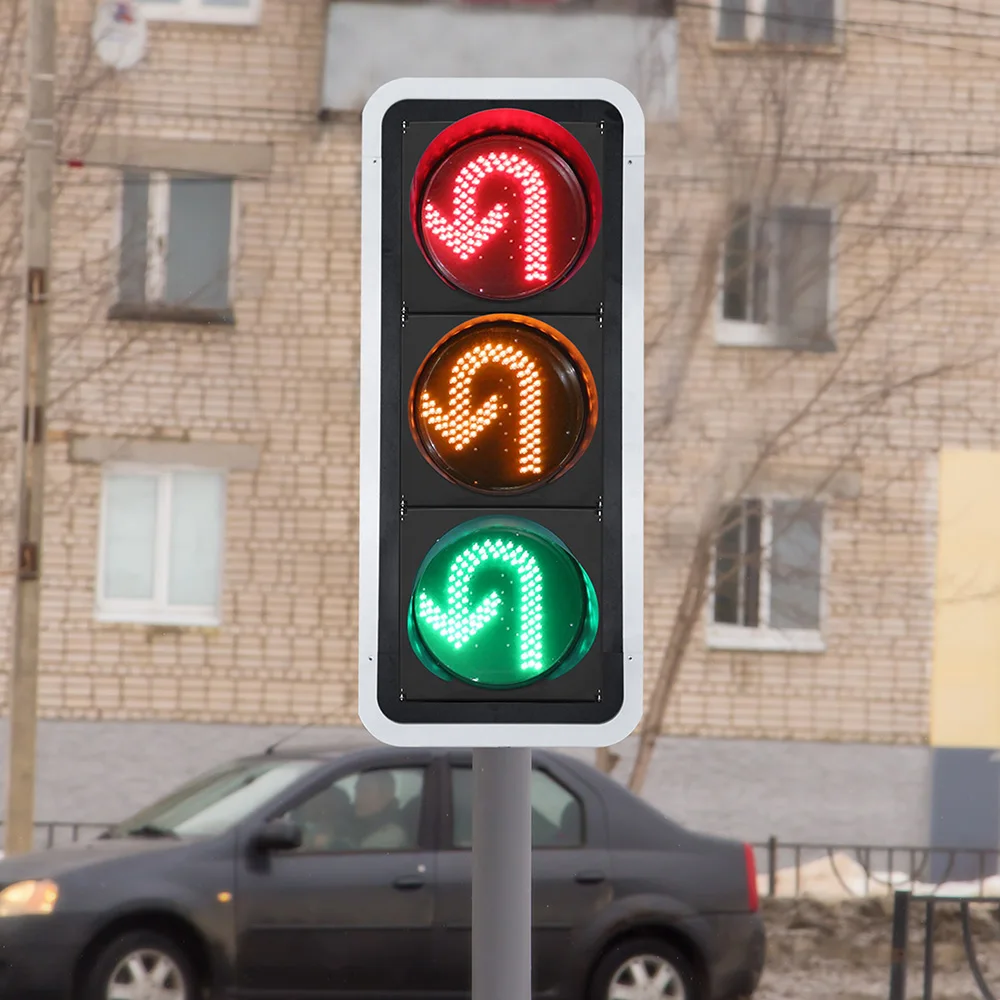 400mm Arrow Traffic Light Led U-turn Traffic Signal Lights For Road ...