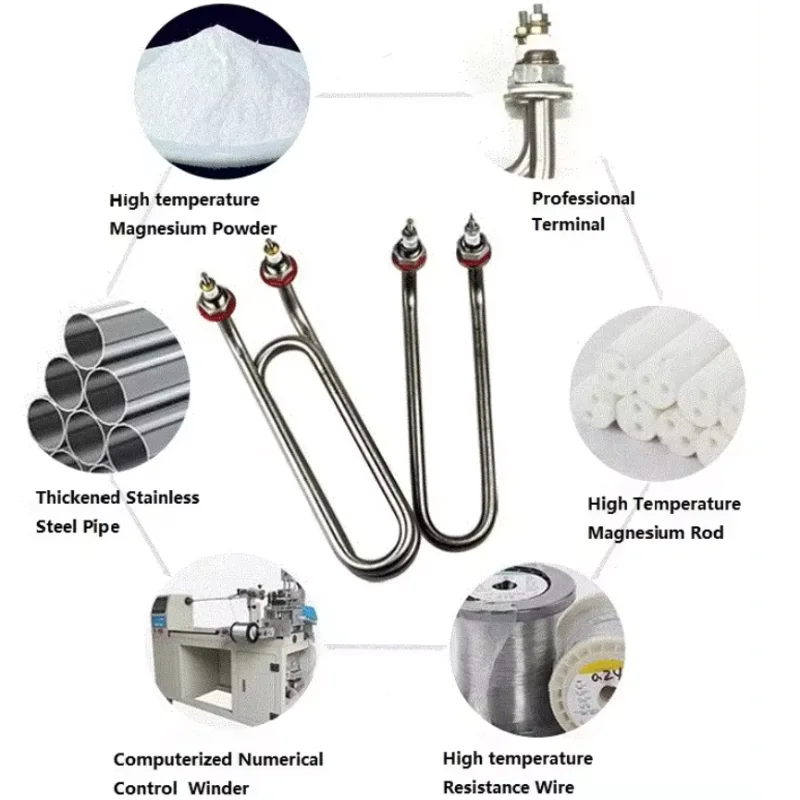 Industrial Tubular Heating Element 220v 1500w Electric Immersion Water ...