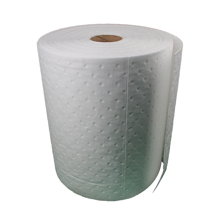 Industrial Safety 80cm*50m Oil Spill Absorbent Rolls For Spill Control ...