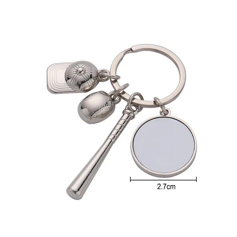DIY Logo Customized Design Baseball/Soccer/Hockey Ball Pendant Key Ring ...
