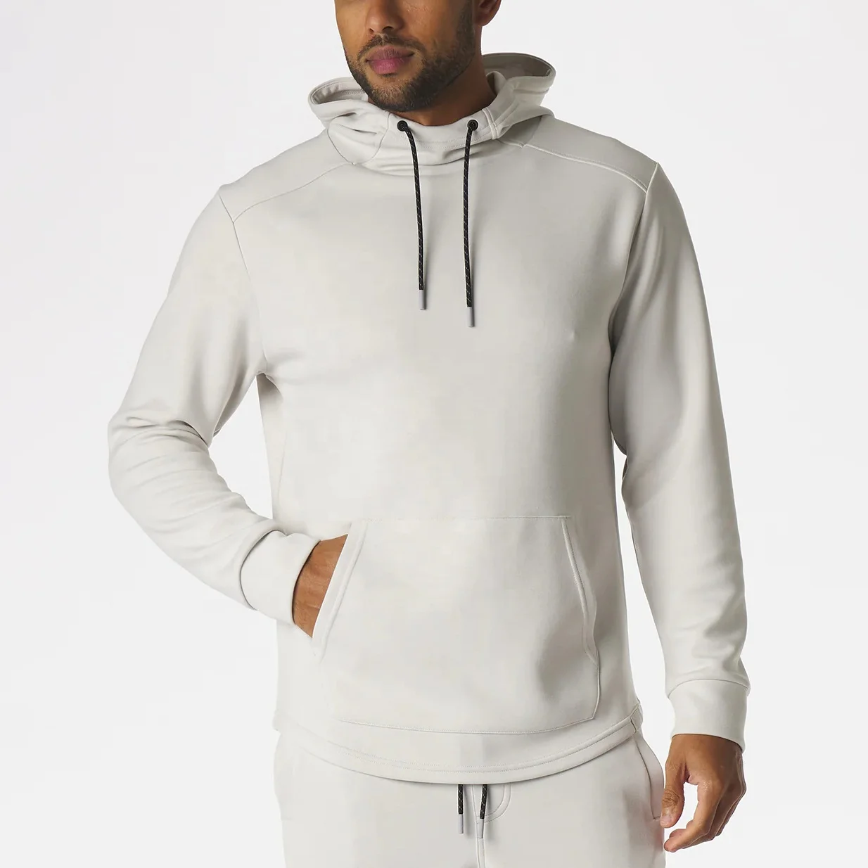 Men's Workout Gym Wear Performance Fleece Hoodie Cotton Polyester ...