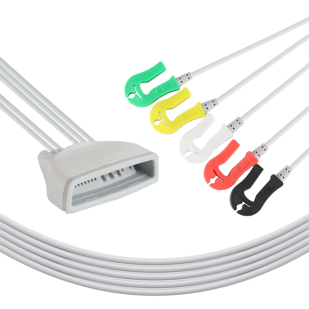 Phillip Mx40 Compatible 5-lead Ecg Telemetry Leadwire-989803171831 Clip ...