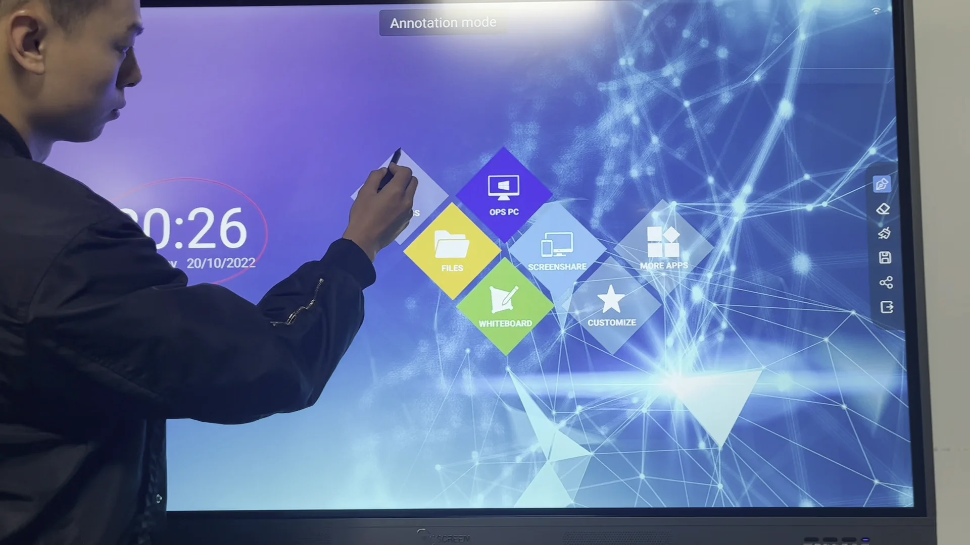 Ingscreen Classroom Interactive Flat Panel Touch Screen Smart White ...