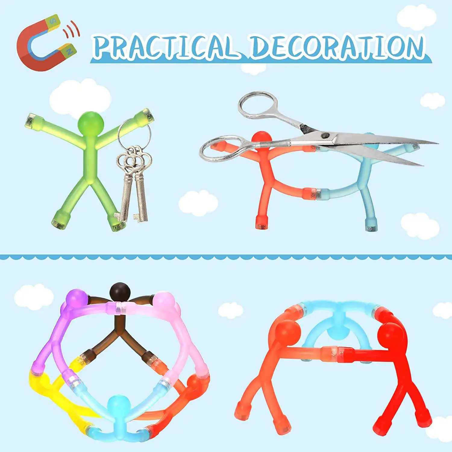 Fridge Magnet Funny Magnetic People Mini Flexible Humanoid