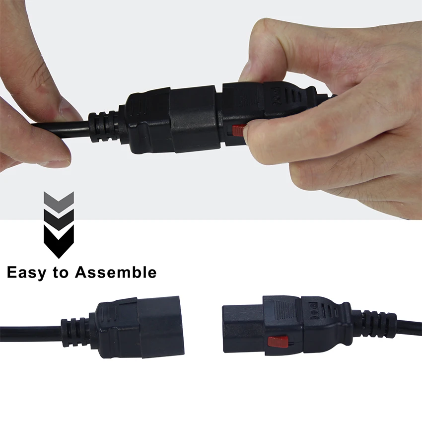Male Female Plug Lock C13 C14 Extension Widely Use Ac Power Cable ...