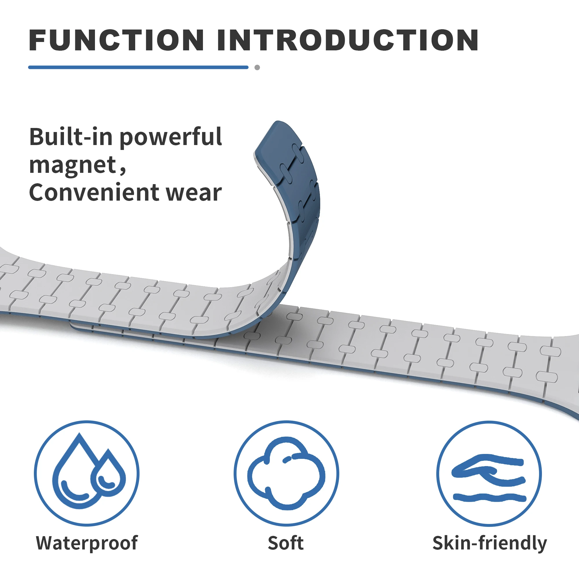 RYB Wholesale Replacement Sport Silicone Magnetic Bands for Apple Watch ...