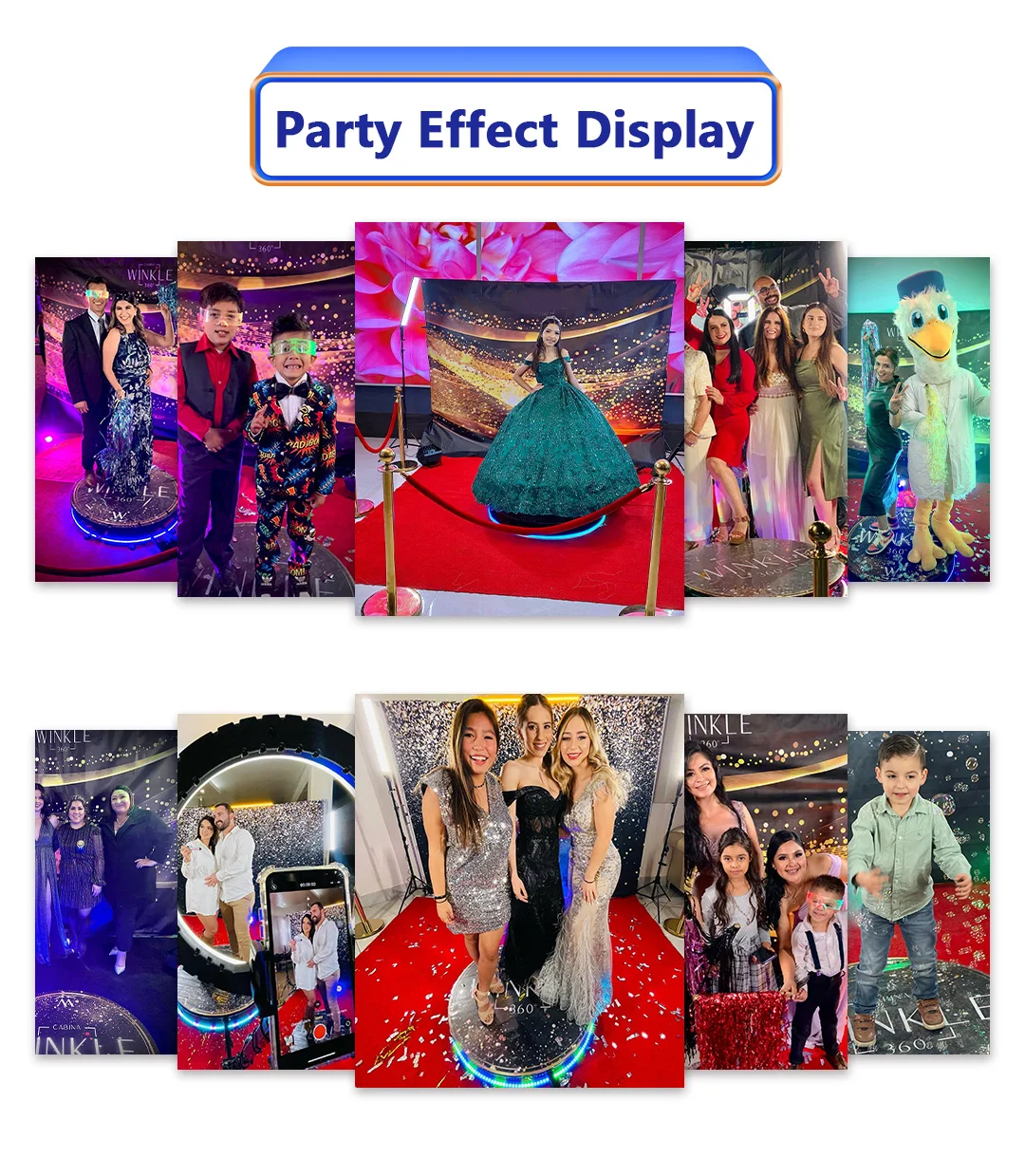 High Quality Photo Booth Spiral Enclosure Backgrounds Portable 360 ...