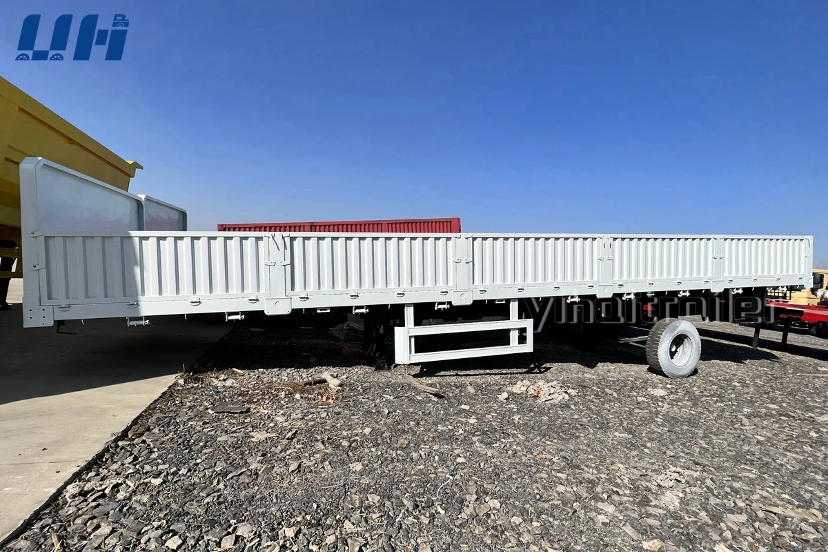 Good Price 40tons 12m Side Wall Cargo Semi Truck Trailer For Steel Coil ...