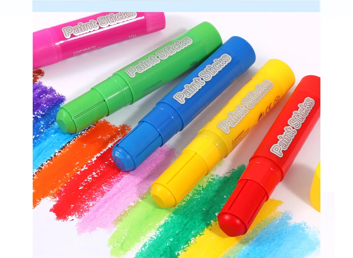 Foska Classic Color Paint Crayons - Non-Toxic & Quick Drying
