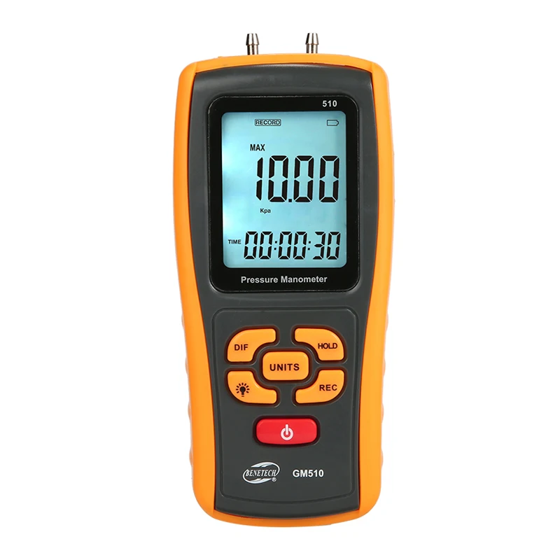 BENETECH GM510 Handheld Digital Pressure Gauge Tester Meter Manometer ... BENETECH GM510 Handheld Digital Pressure Gauge Tester Meter Manometer ...