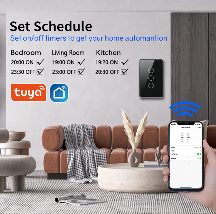 Tuya Smart Switch Zigbee No-Neutral for Hotels & Hotels