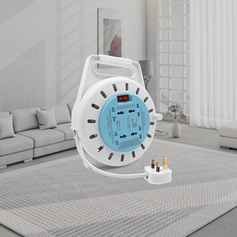 5 Meter Cable Reel Extension for Home Appliances IEC Female to BS Male ...