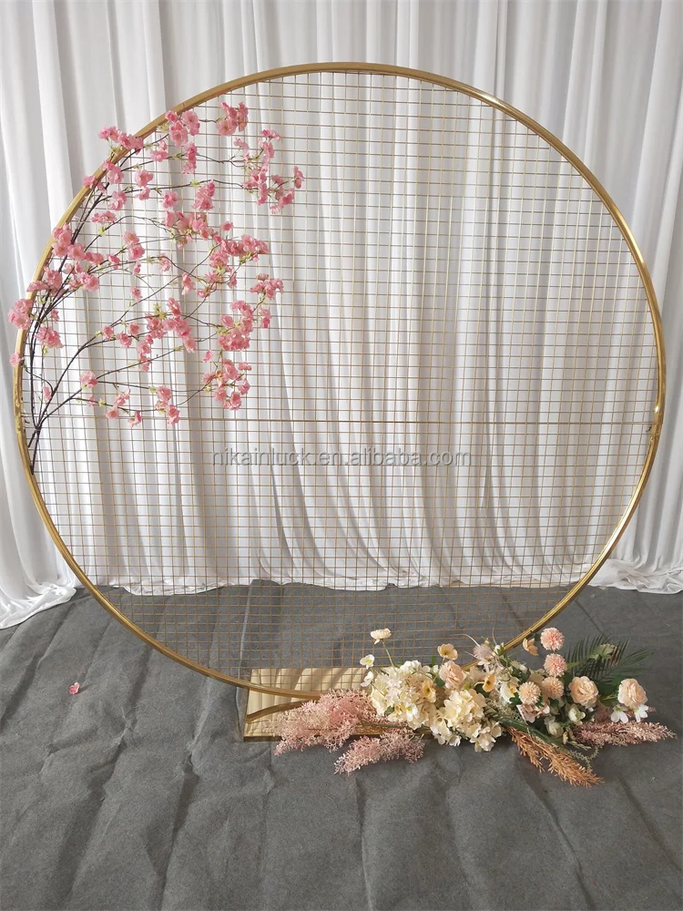 Large Event Backdrop Stand Arch Wedding Metal Gold Backdrop Decoration ...