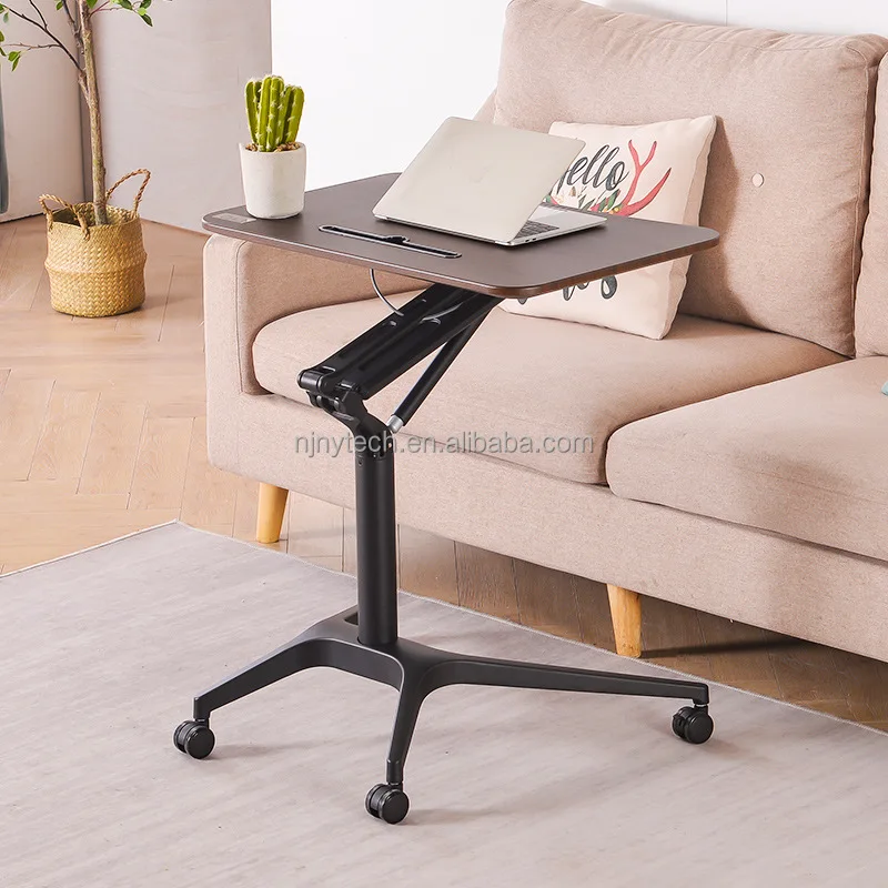 Modern Minimalist Movable Standing Desk,Pneumatic Lift Table Laptop ...