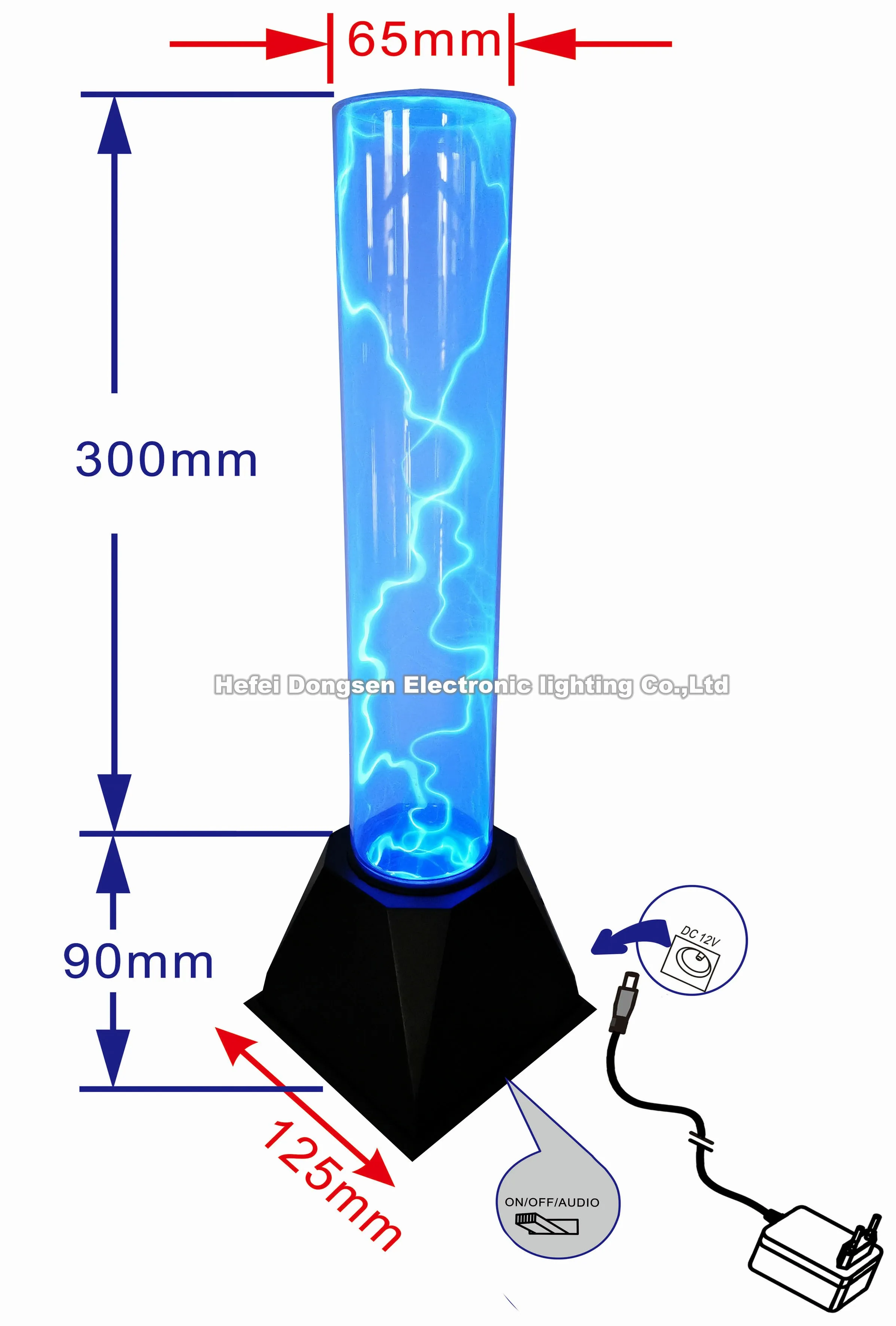 12 Inch Blue Plasma Tube Lamp - 10W Neon Lights for Decorative Use ...