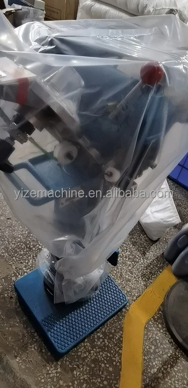 Small Automatic Face Shield Raincoat Snap Button Press Machine Metal Prong Button Riveting ...