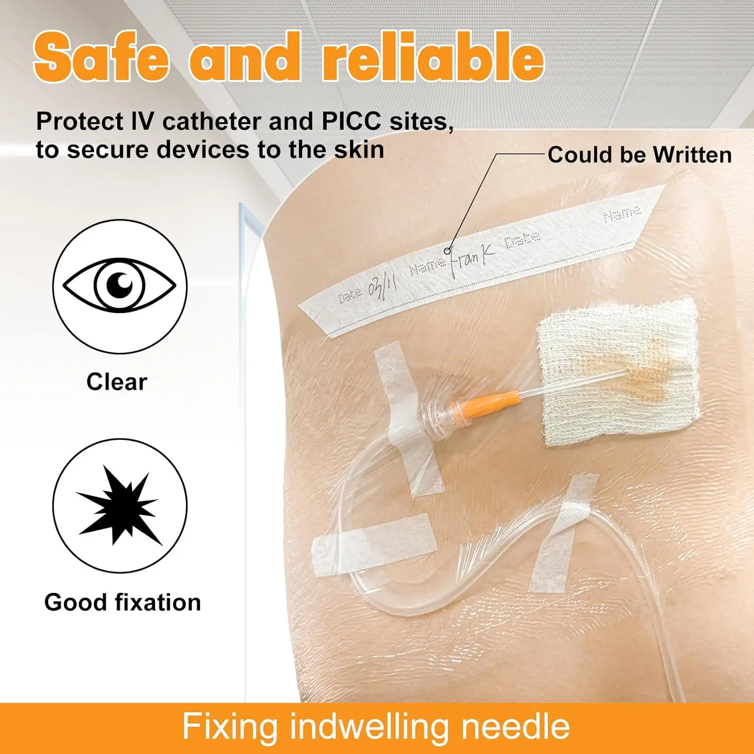 1626W PICC CVC Transparent Dressing 10*12cm Hospital Clinics Sterile ...