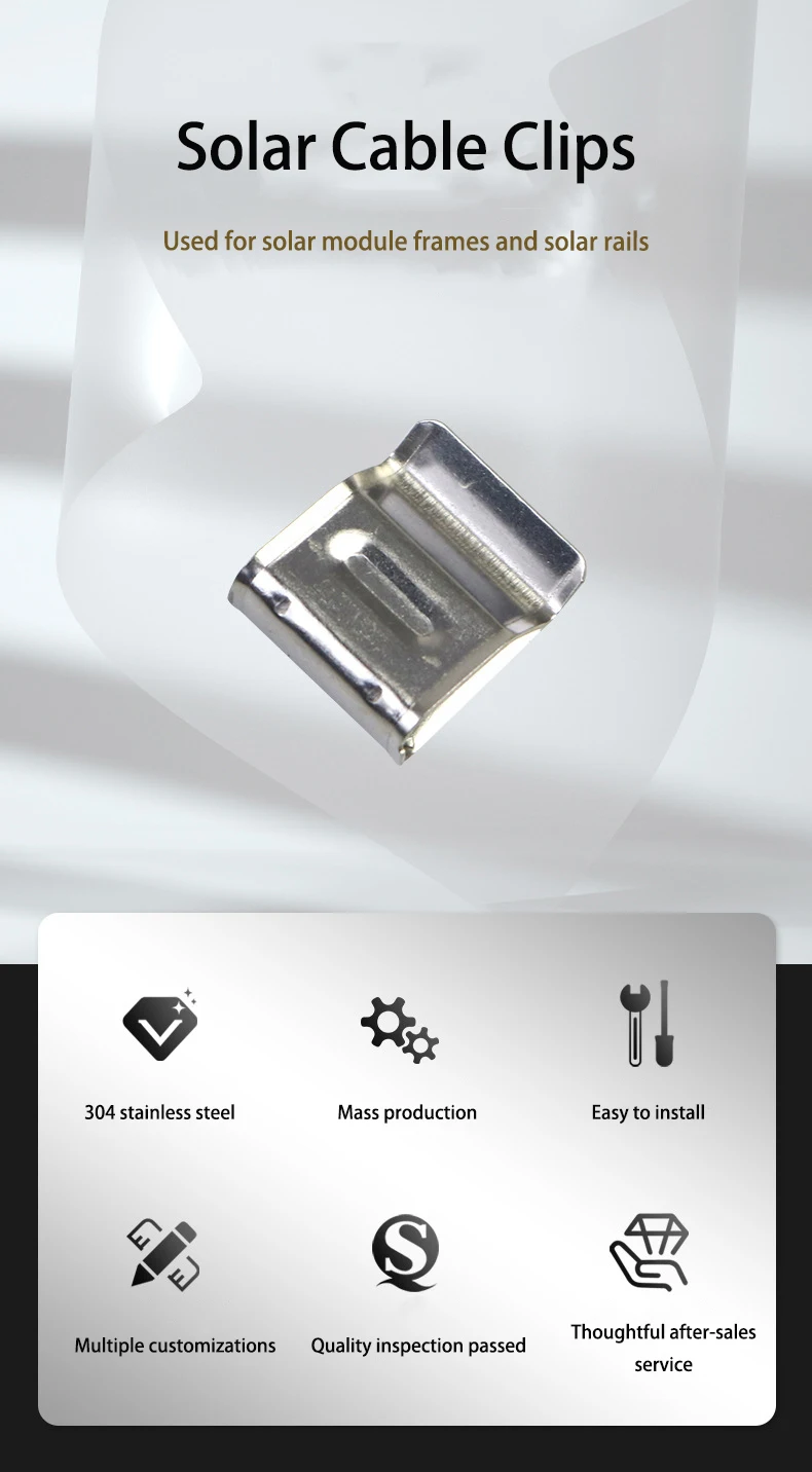Stainless Steel Solar Panel Cable Clips For Solar System Install For ...