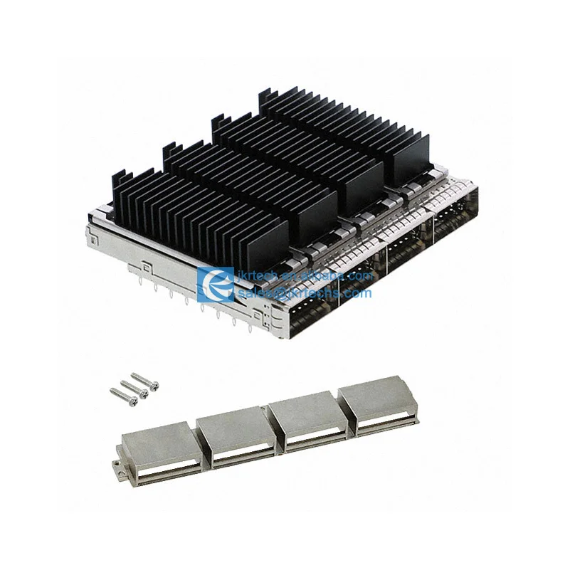 Original Pcb Connectors 2289497-1 Cfp4 Cage Ganged 1*4 With Heat Sink ...