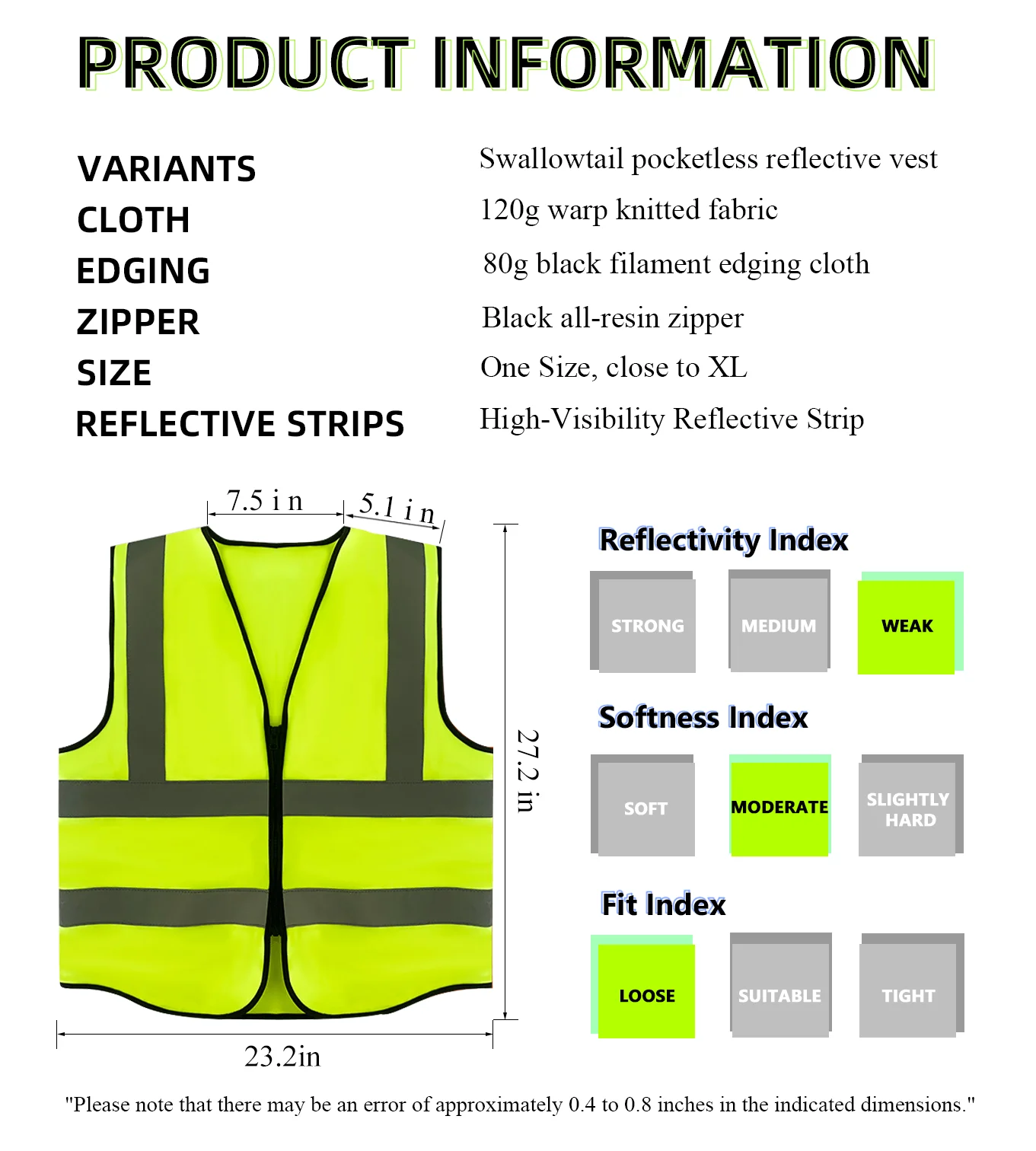 Industrial Safety Construction Work Safety Vest Reflective High ...