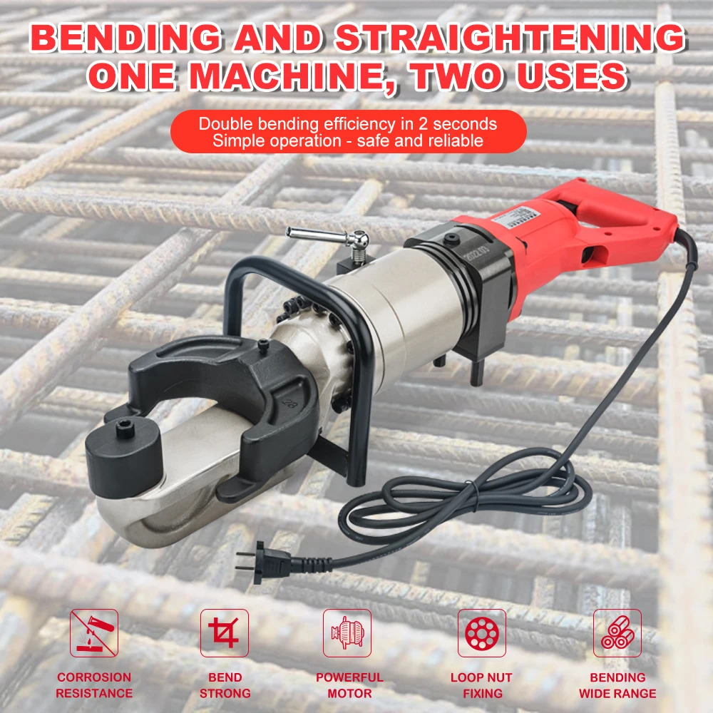 Professional Small Bar Bender Portable Hydraulic Electric Rebar Bending ...