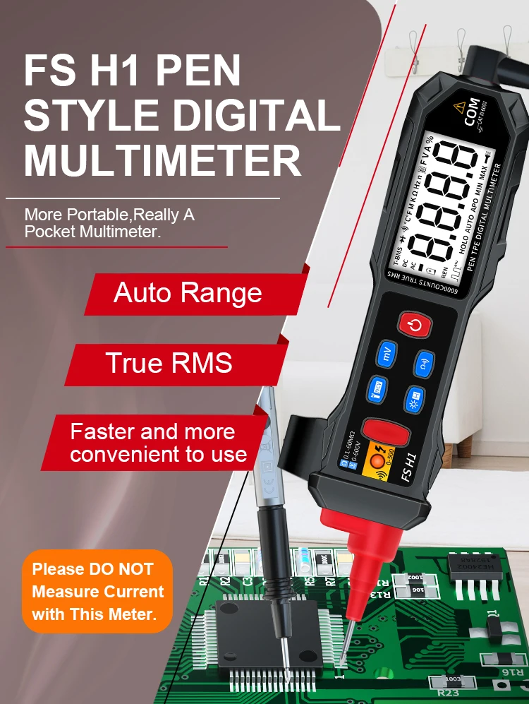 CZDANG Mini Multimeter - 6000 Counts, 0-600V LCD Display