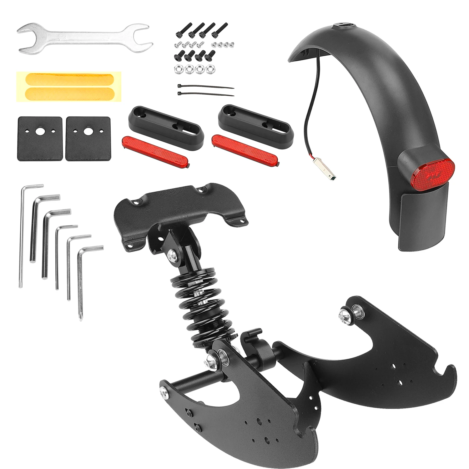 V2 Rear Suspension With Mudguard And Back Lamp For Ninebot G30 Max ...