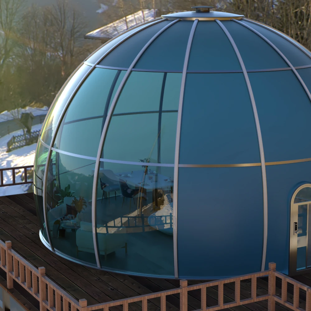 Customized Dome 360 Degree Transparent PC Glamping Accommodation ...