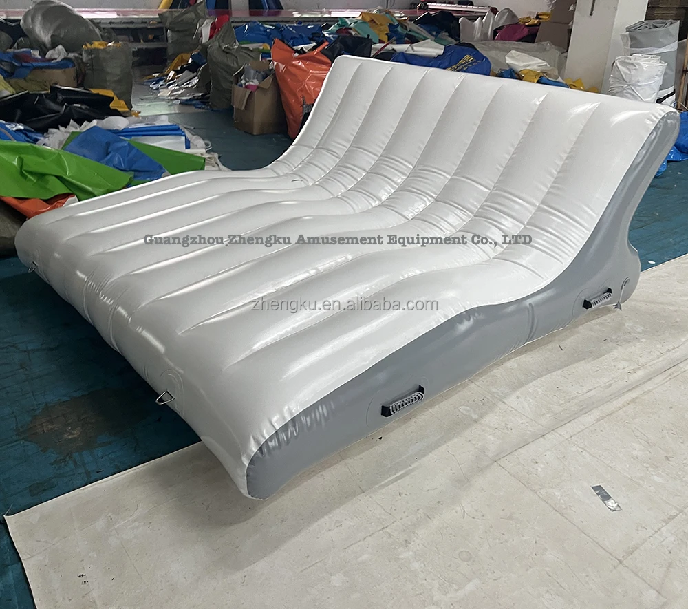 Custom Outdoor Blow Up Water Island Inflatable Dock With Roof Water ...