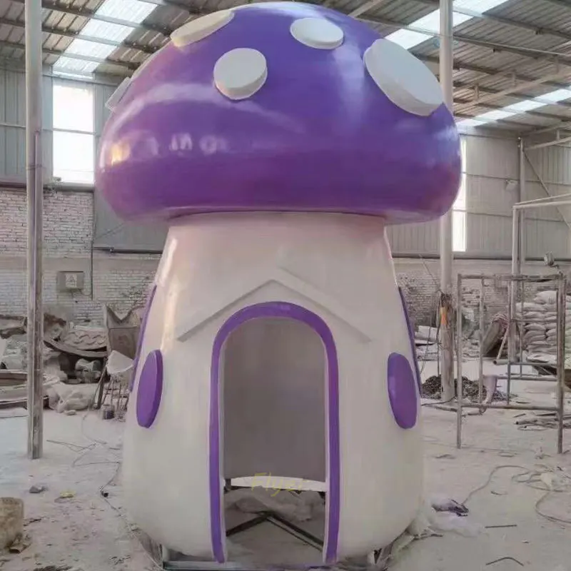 Outdoor Amusement Park Decoration - Large Mushroom Statue