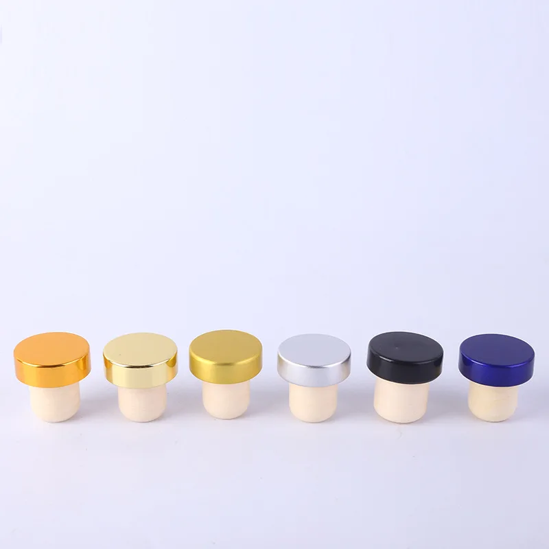 Custom Wood Cap Cork Polymer Cap Silver Aluminum Top or Wood Material ...
