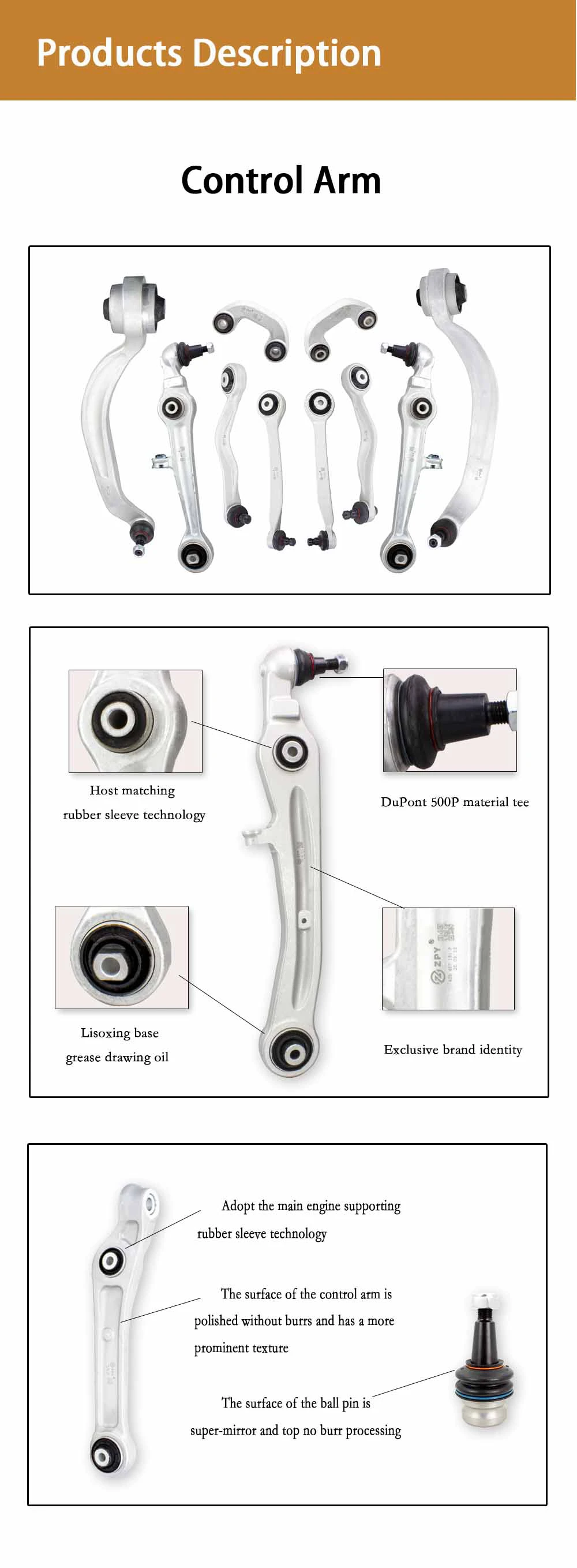 ZPY Rear Sway Bar End Link for Porsche 982 997 981 987