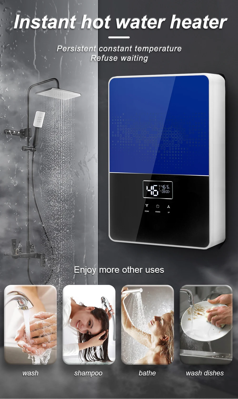 Ipx4 Mini Instant Electric Water Heaters Bathroom Hot Water Machine And ...