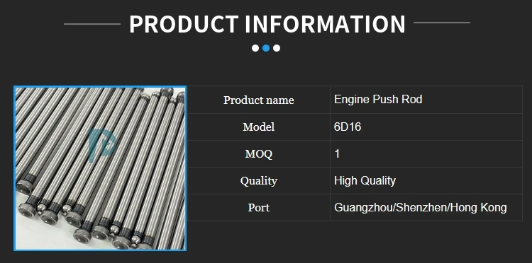 High Quality Diesel Engine 6d14 6d15 6d16 Valve Push Rod For Mitsubishi ...