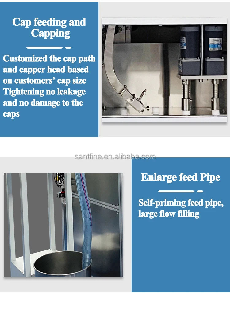 Double Head Automatic Juice Milk Soft Drinks Beverage Filling Capping ...